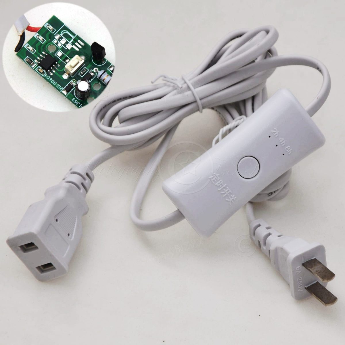 2-12 h Timer Switch 3m Safety Plug Socket Adapter For Mobile e-Bike ...